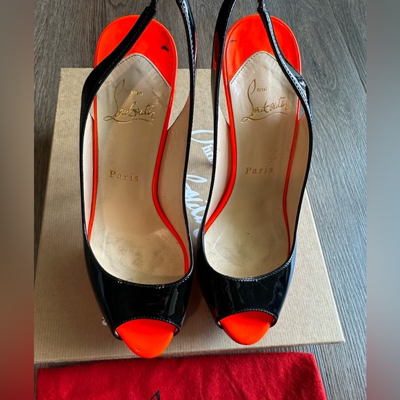 Christian Louboutin | Shoes | Christian Louboutin Lady Peep Slingback Shoe | Poshmark